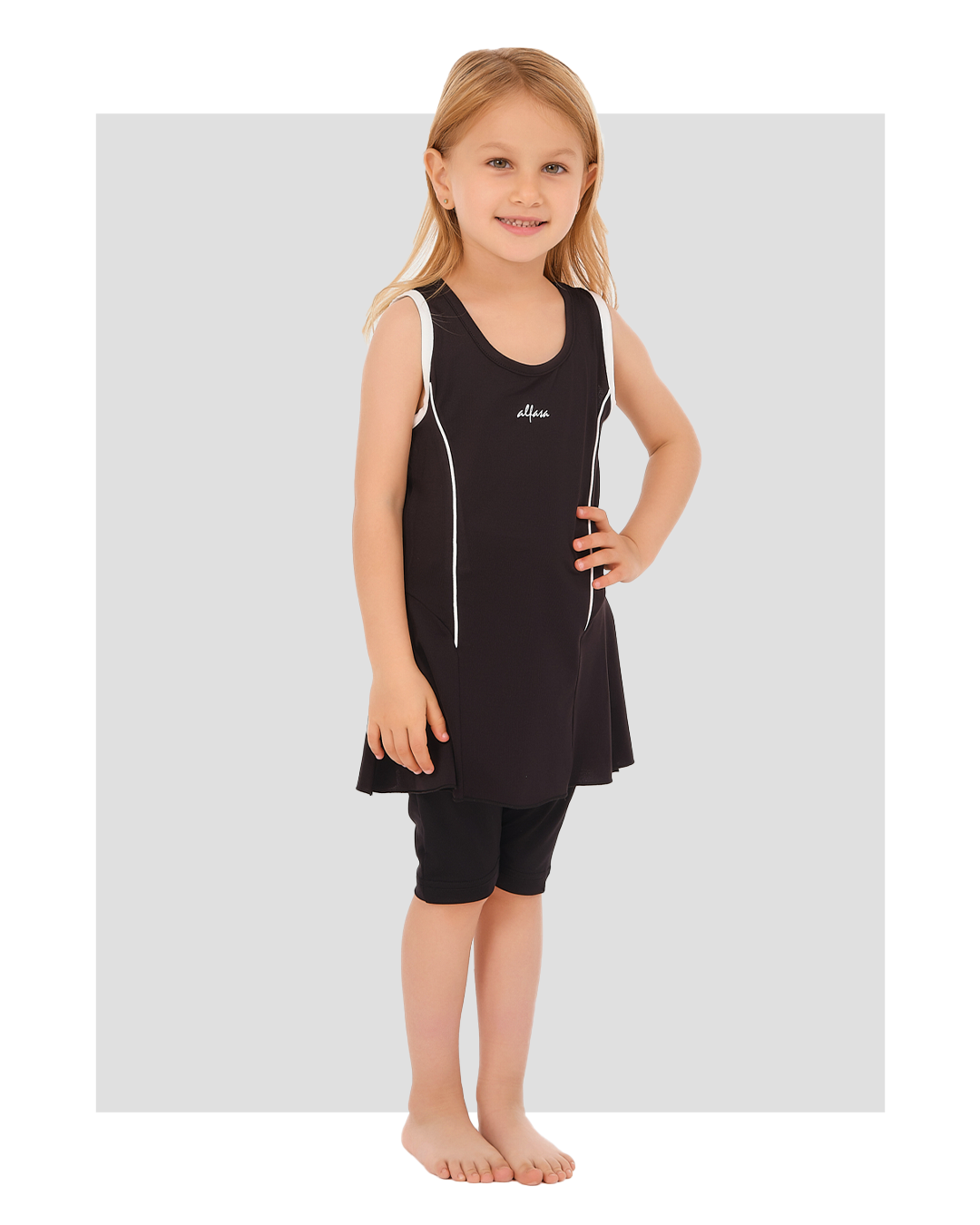 Modest Kids Swimwear Black – Alorswimwear